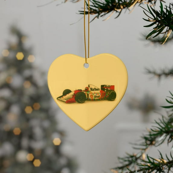 F1 Vintage Marlboro Racing Car Heart Ornament – Christmas Ornament ...
