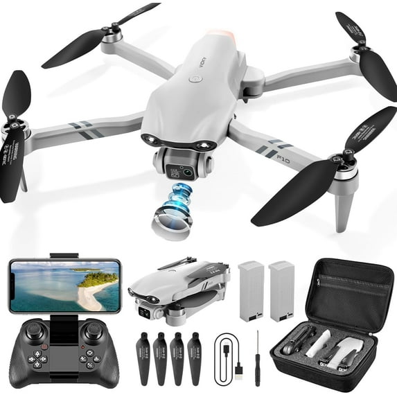 F10 Foldable Drone with Camera for Adults, Brushless Motor, 1080P HD ...