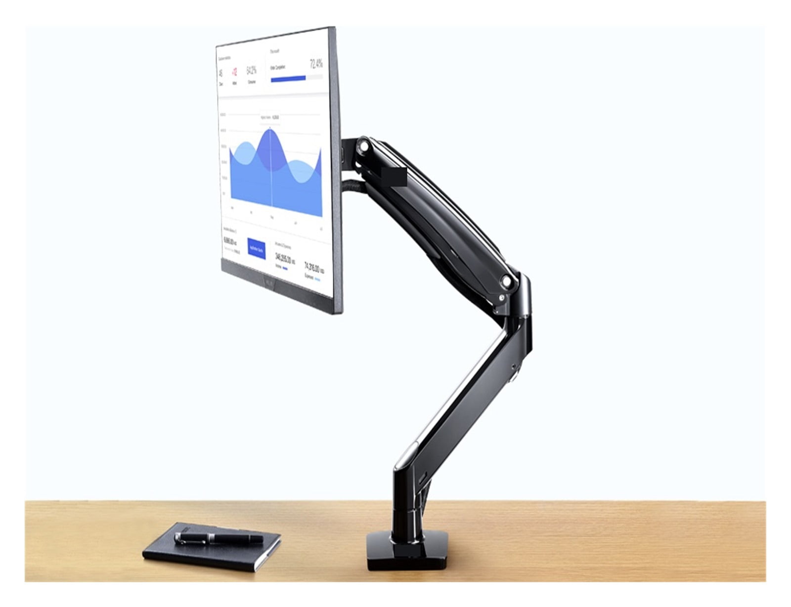 F100A Gas Spring Arm 22-35 Inch Screen Desktop Monitor Holder 360 ...