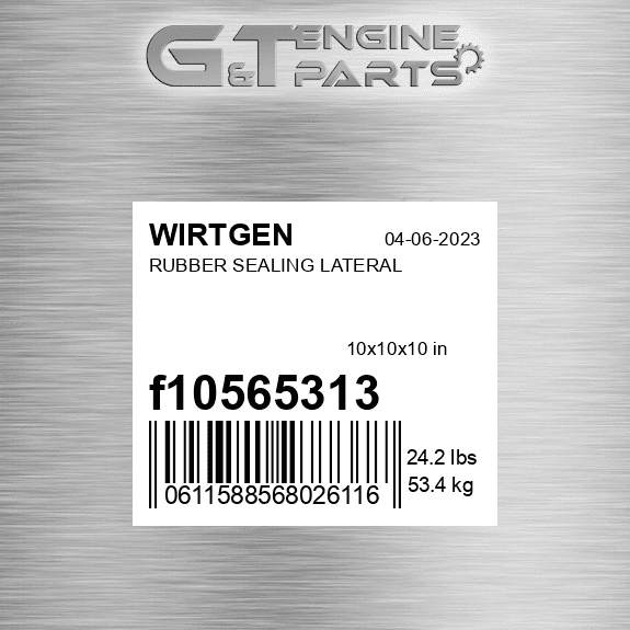 F10565313 RUBBER SEALING LATERAL fits WIRTGEN (New OEM) - Walmart.com