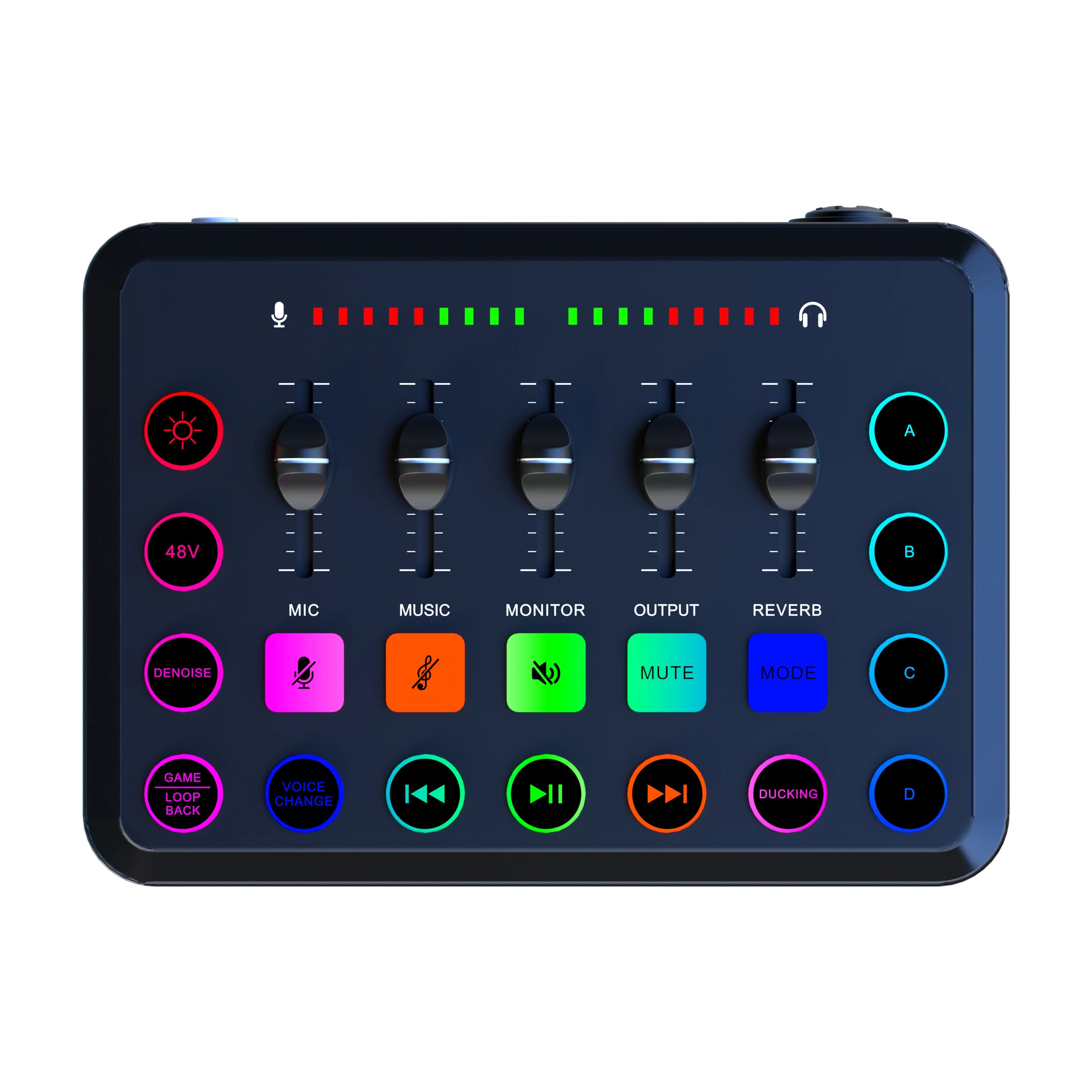 F11 Professional Live Sound Card Streaming 5-Channel Mixer Soundcard ...