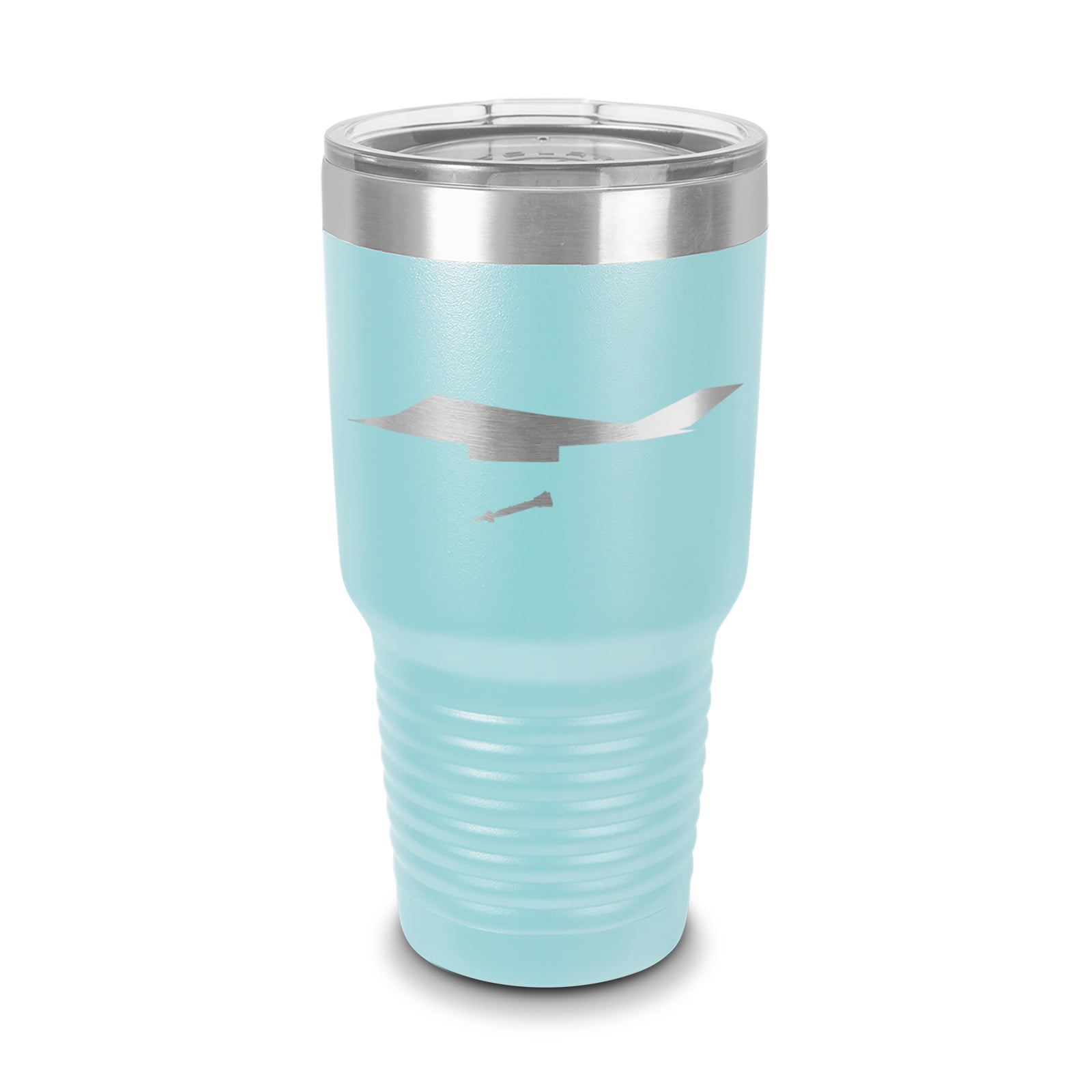 F117 Nighthawk Tumbler 30 oz - Laser Engraved w/ Clear Lid - Stainless ...