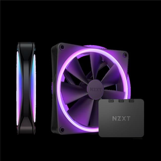F140 RGB Duo 2 x 140 mm FDB 4-pin PWM Cooling Fan, Black - Walmart.com