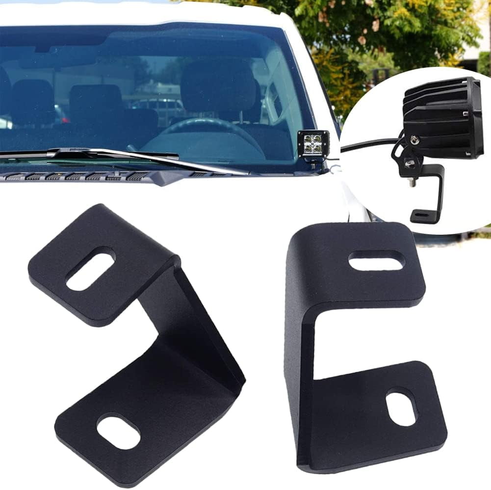 F150 Hood Light Mount Brackets Pillar Pods Mounts Hood Hinges LED Work/Cube Light Mount Brackets ...