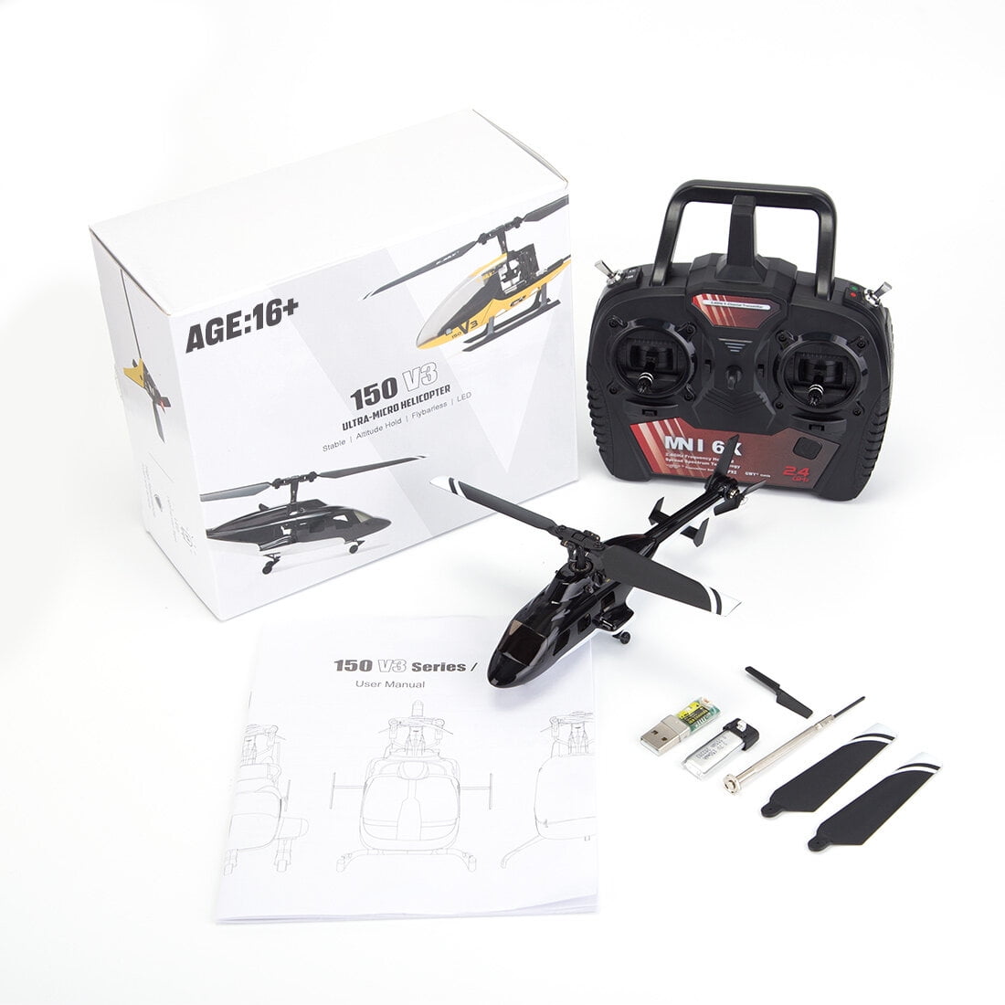 F150BL V3 Airwolf RC Helicopter, 2.4G 5CH Remote Control Helicopter ...
