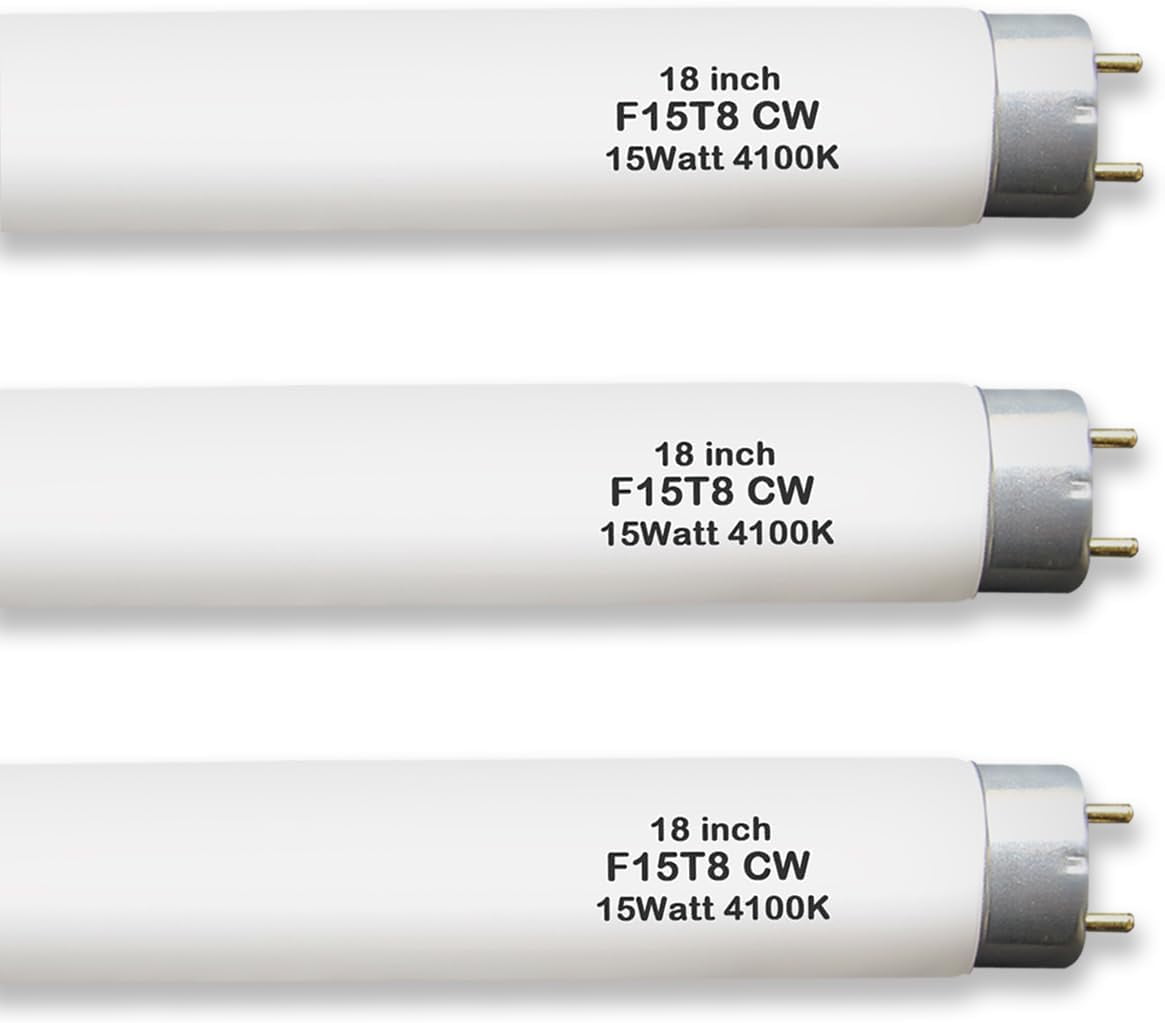 F15T8-CW 15 Watt Cool White,18" T8 RV Fluorescent Linear Tube Lamp ...