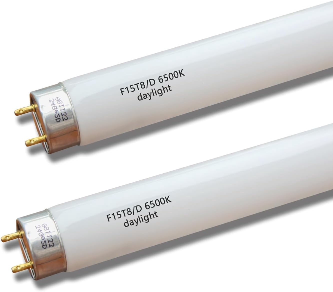 F15T8-D Daylight 15W Fluorescent Bulb,18'' F15T8/DL 6500K Bright White ...