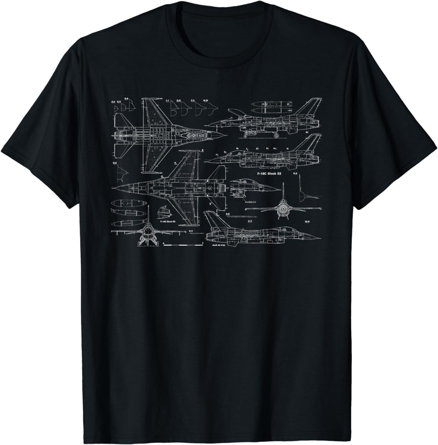 F20 Jet Aircraft Fighter Jet Blueprint Design T-Shirt - Walmart.com