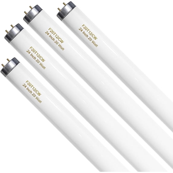 F20T12/CW 20 Watt Light Bulb Cool White, 24 Inch T12 Fluorescent Tube ...