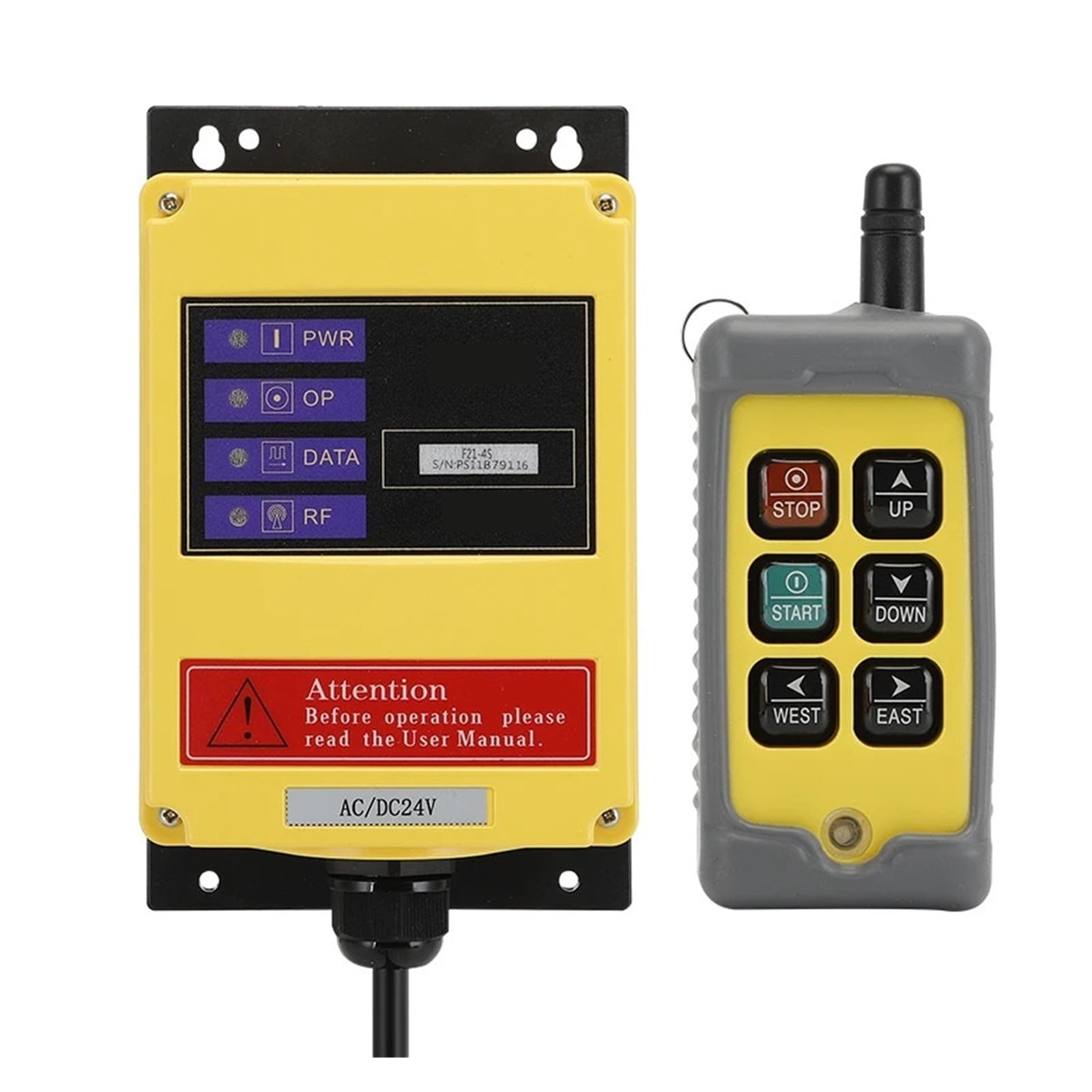 F21-4S Industrial Remote Control 4 Button Switch 12V 24V Electric hoist ...