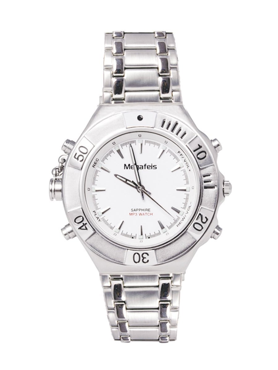 F21 8GB Smart Digital Recording Watch (Silver) / Splash Proof/ Audio ...