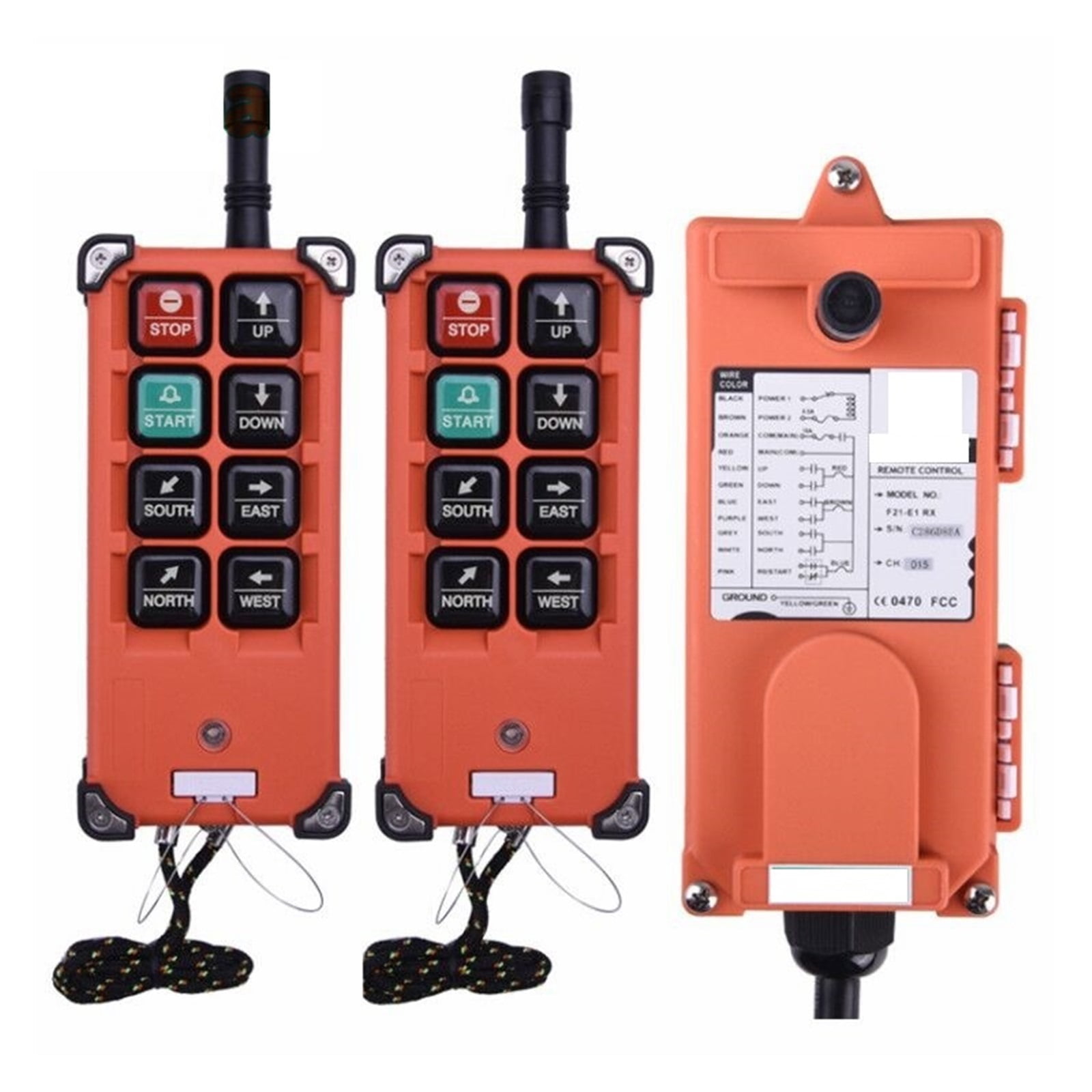 F21-E1B 6 buttons Industrial Wireless Radio Crane Remote Control ...