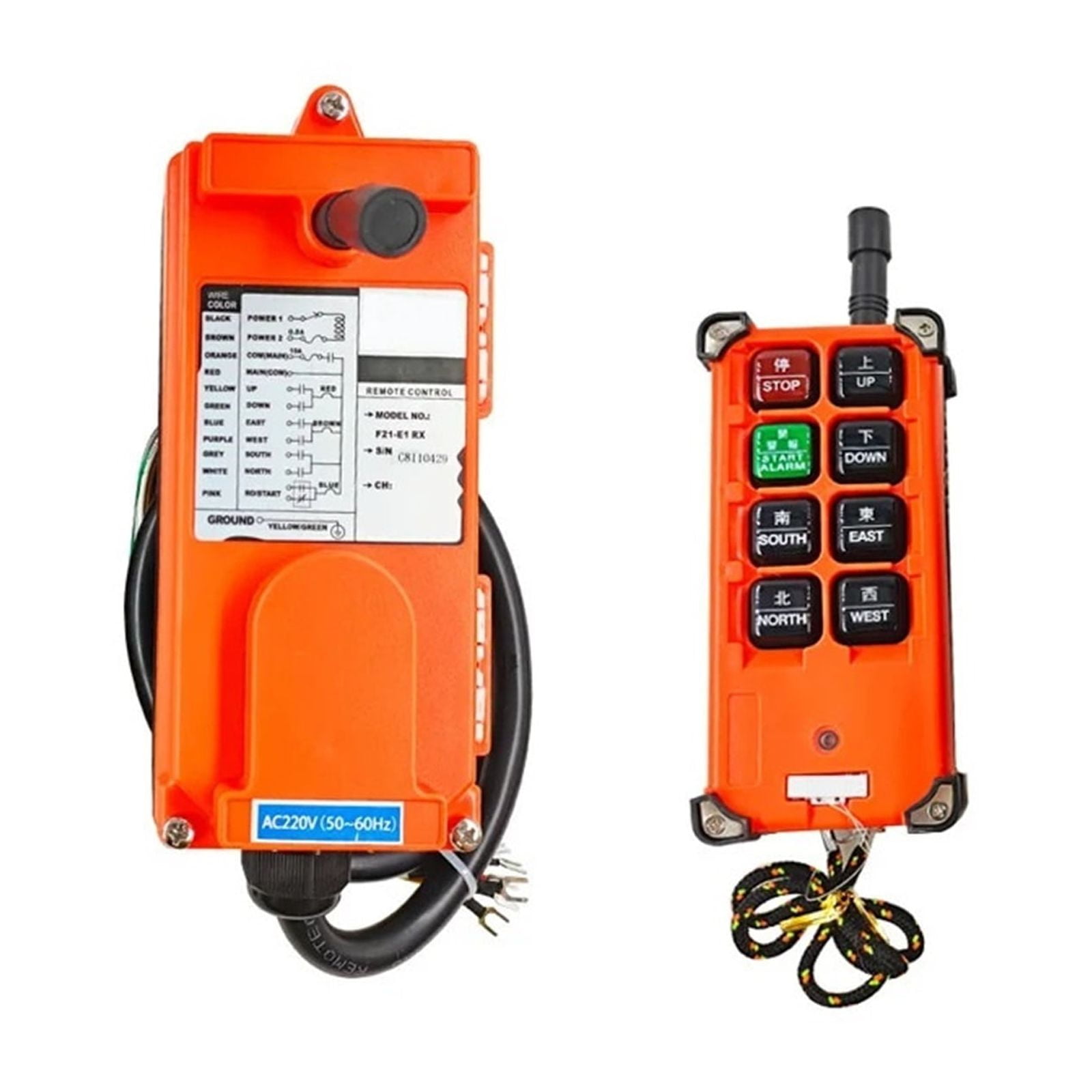 F21-E1B Lifting Motor Industrial Remote Control Button Crane Remote Control and Receiver ...
