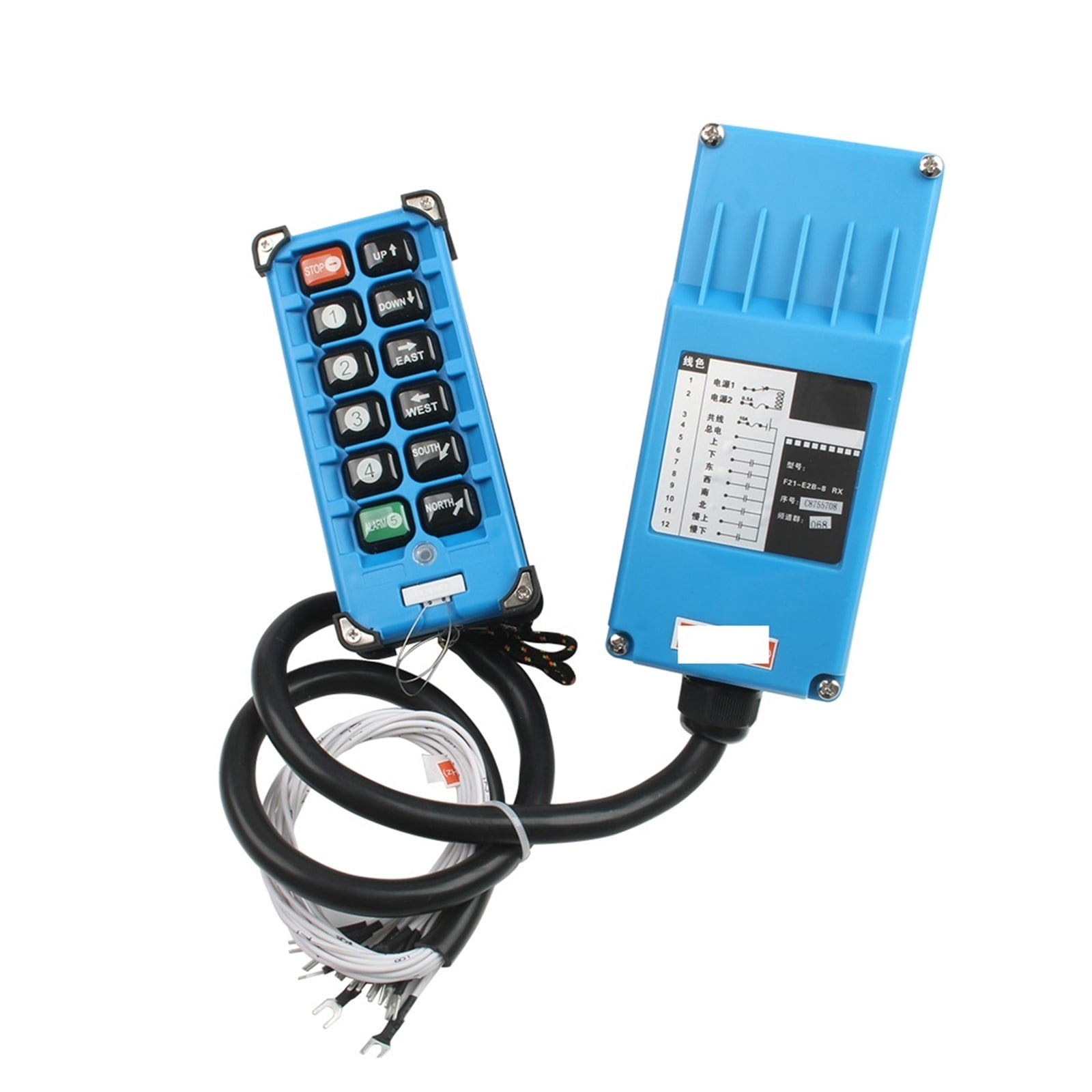 F21-E2B-8 Industrial Remote Controller Switches 8 Channels Keys ...