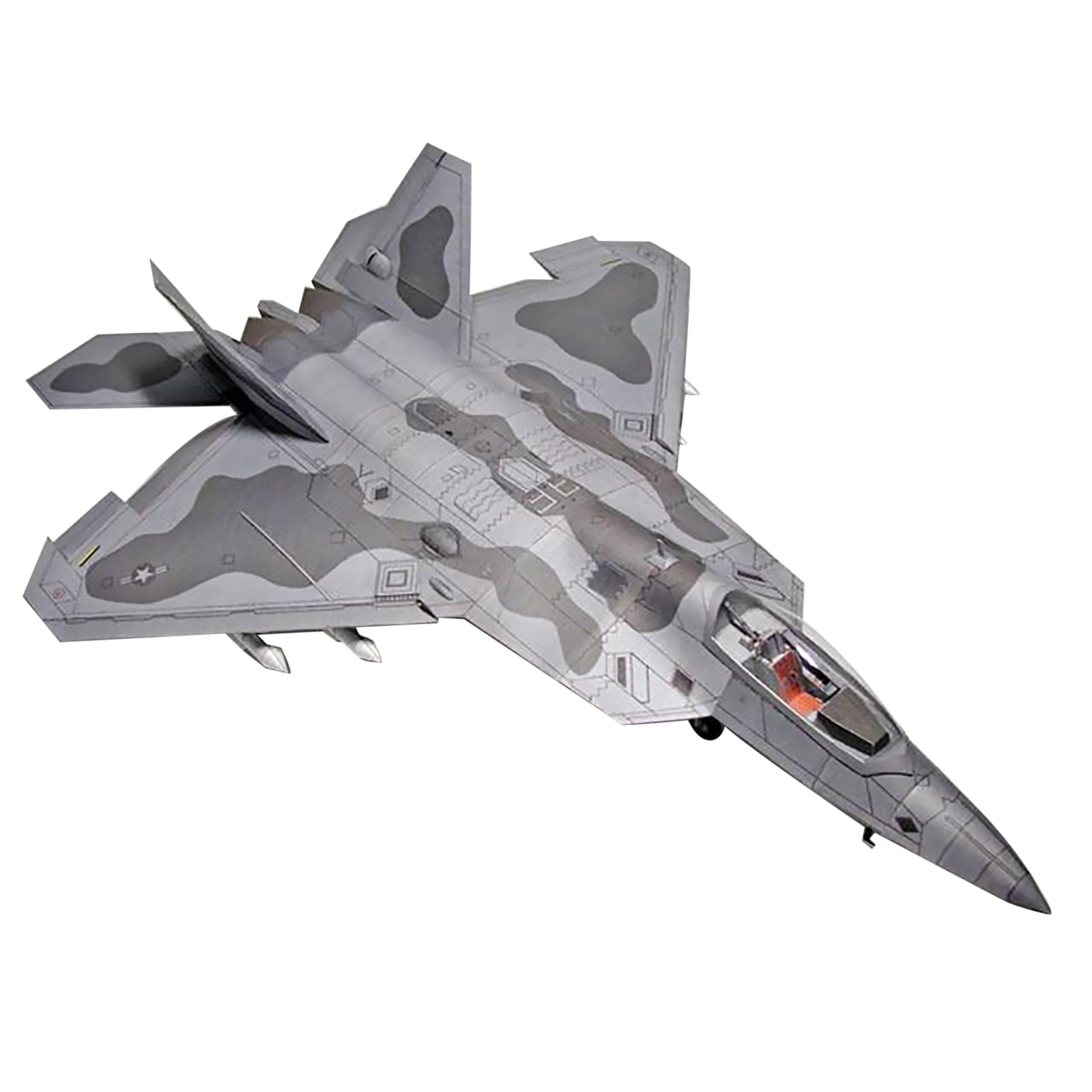 F22 Fighter Unassembled Paper Model Kit DIY Toy for Aviation ...