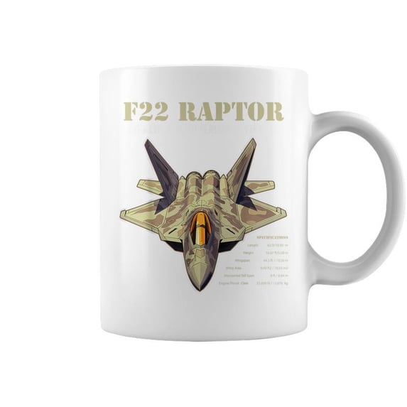 F22 Raptor Fighter Jet Military Aircraft Dad Coffee Mugs - Walmart.com