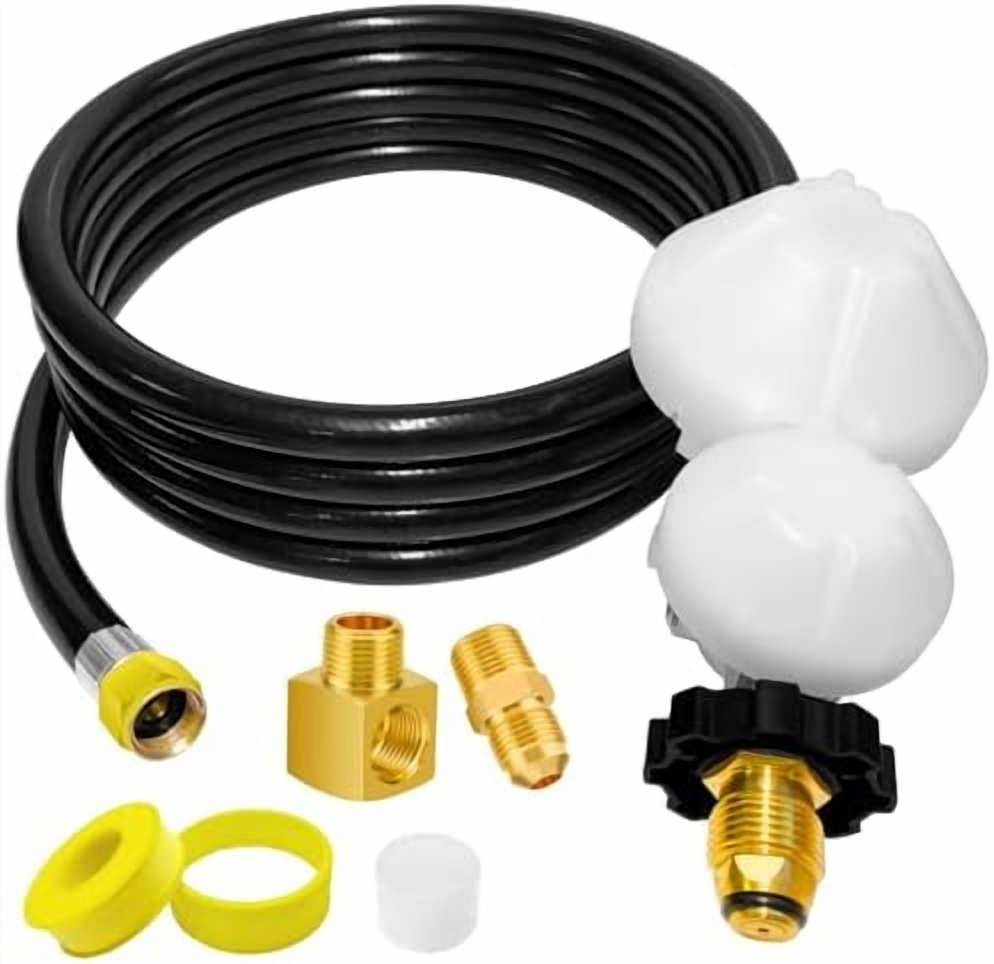 F273684 12FT Propane Hose Assembly with 2-Stage Propane Regulator, POL ...