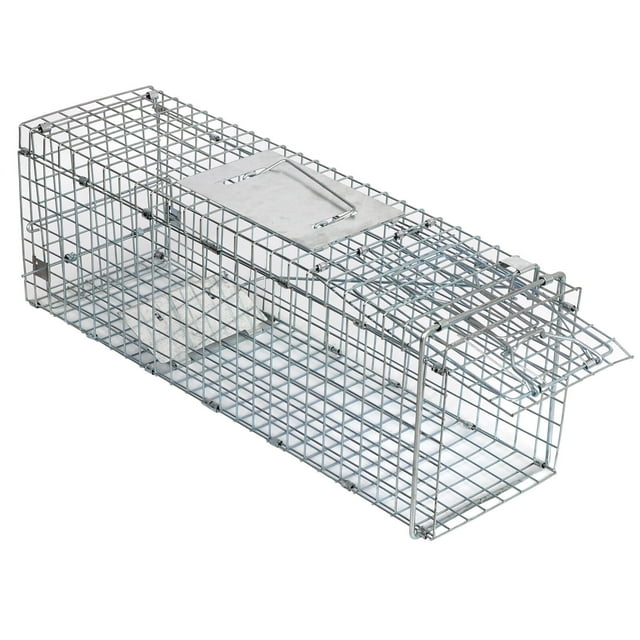 F2C 24-in Humane Live Animal Cage Trap Folding Steel Catch and Release Rodent Cage for Small ...