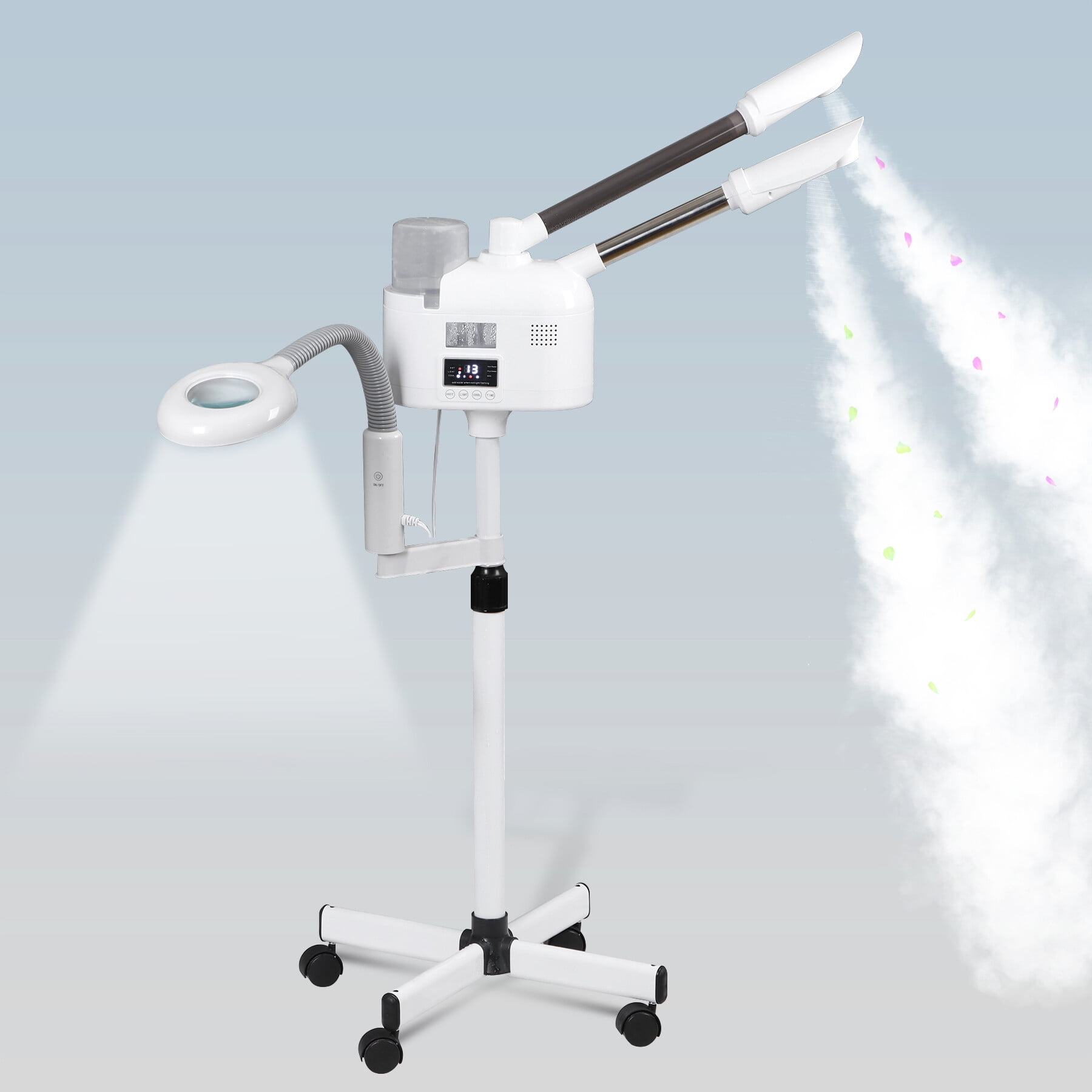 F2C 3-in-1 Hot/Cold Mist Pro Facial Steamer W/5X Magnifying Lamp - Adjustable 360° Rotatable ...