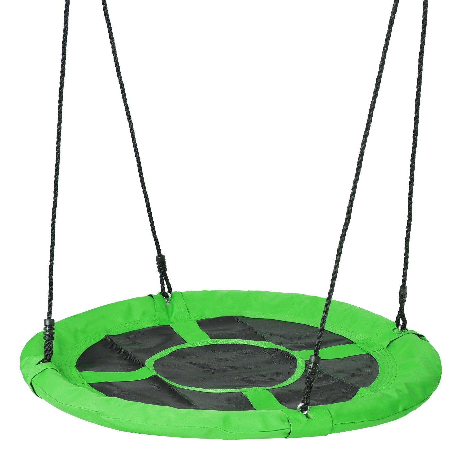F2C 40-in Saucer Swing Kids Flying Tree Swing Max 800lb Adjustable Ropes Outdoor Play Set, Green ...
