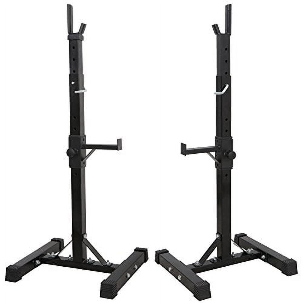 Adjustable Squat Rack Pair 41"-66" Sturdy Steel Barbell Bench Press ...