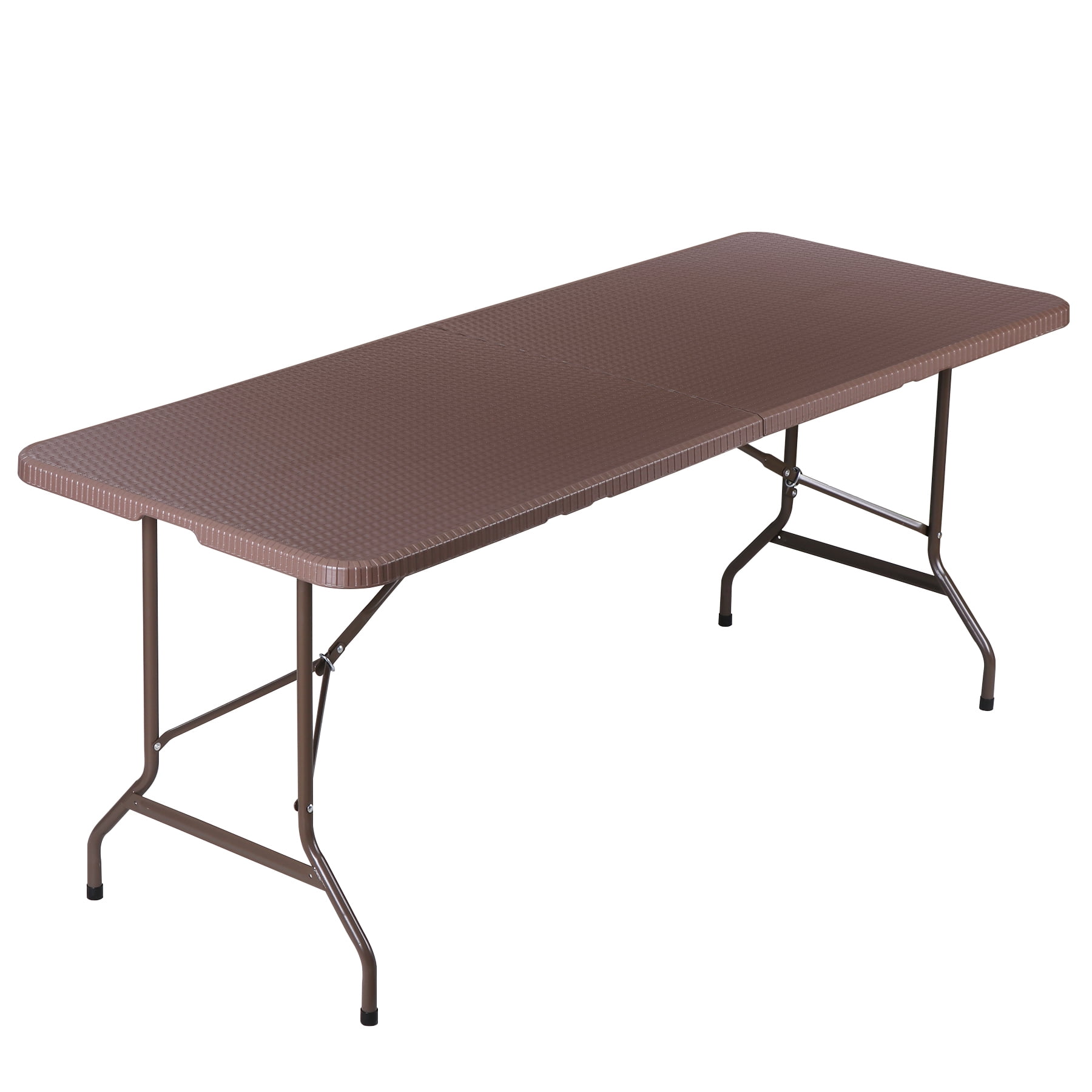 F2C Heavy Duty Folding Table 6FT Portable Indoor Outdoor Table Utility ...