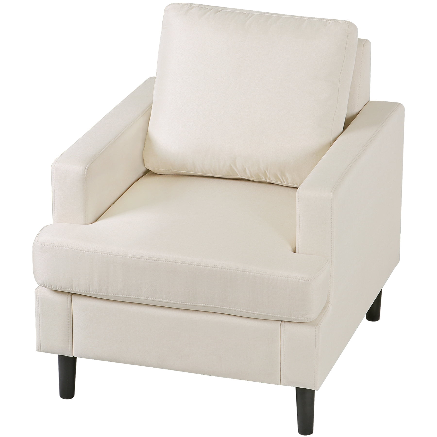 F2C Upholstered Accent Armchair Linen Adult Single Sofa Chair Mid ...
