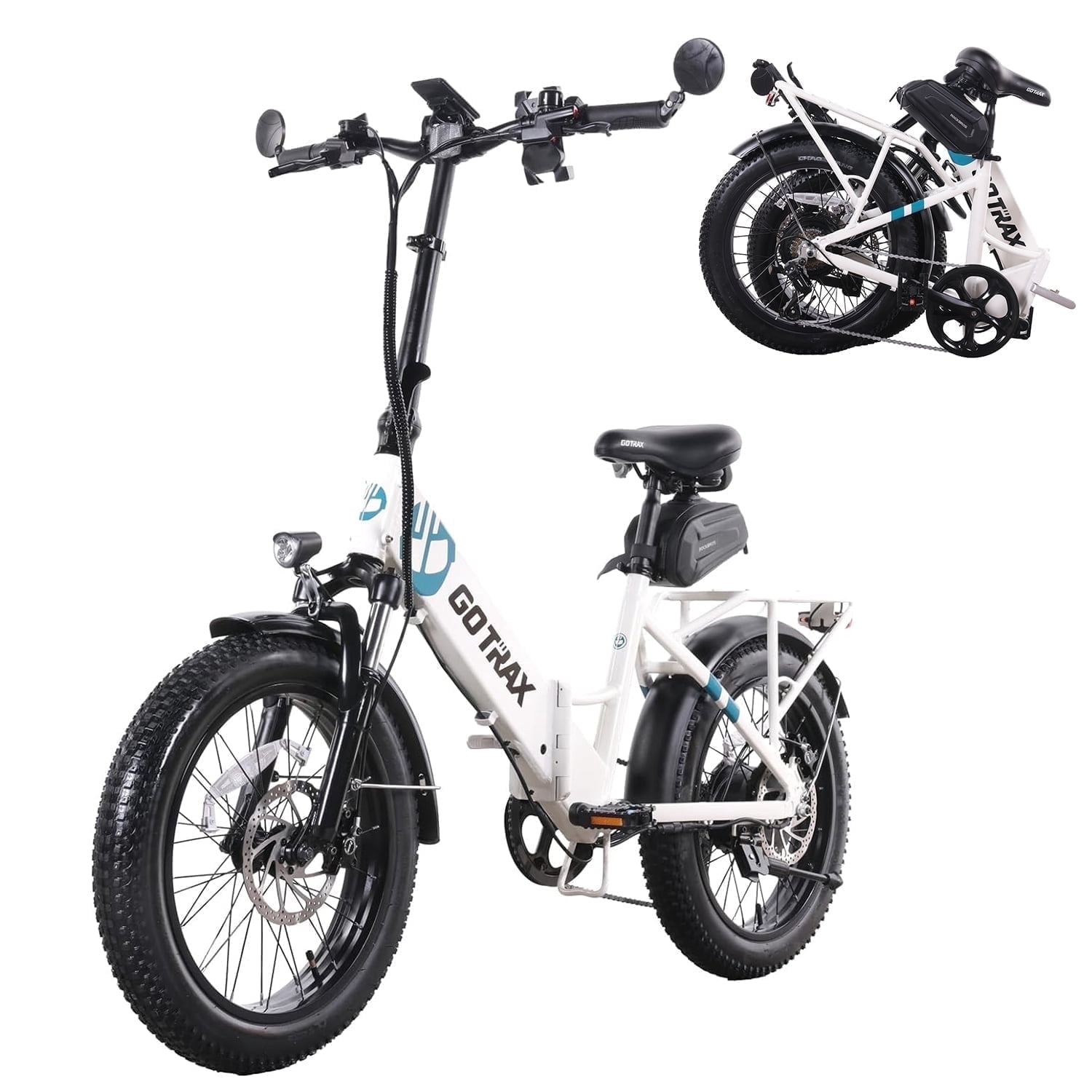 "GOTRAX F2V2 Commuter Foldable Electric Bike, 500W 48V, 50 Mile Range ...