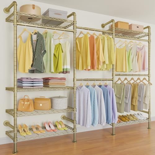 F3 Garment Rack Heavy Duty Clothes Rack for Hanging Clothes, Expandable ...