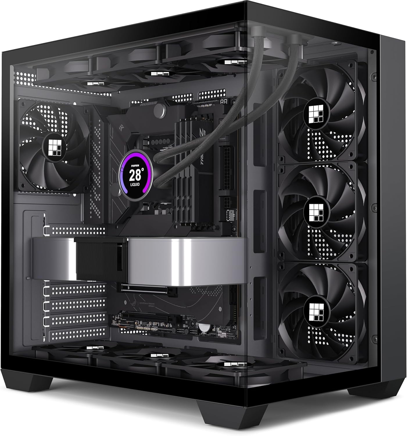 F300 (2025) PC Case - Pre-Installed 4 No RGB Fan ATX Mid-Tower Gaming ...