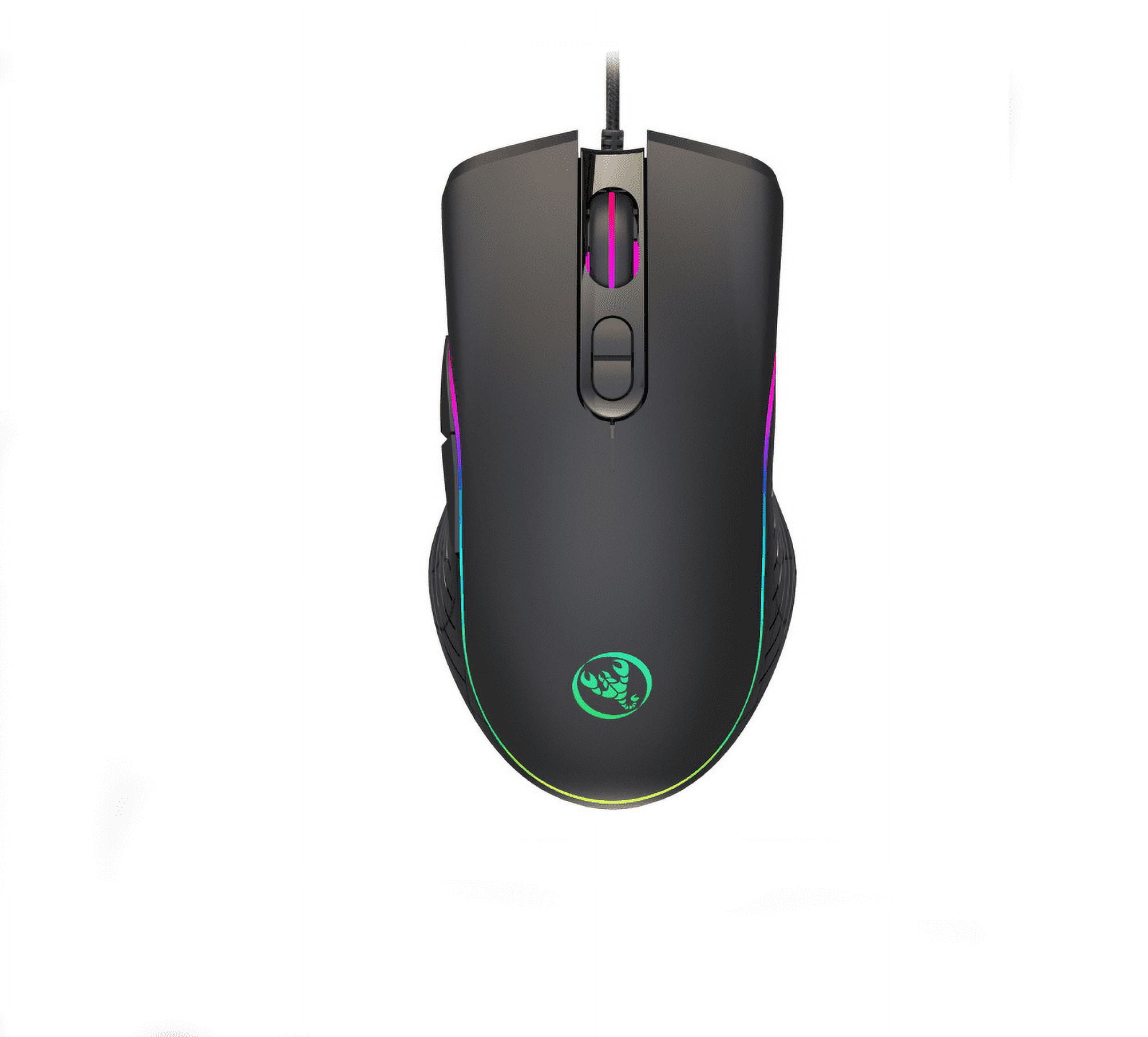 F300 RGB Backlit Wired 4000dpi Gaming Mouse 9 Programmable Buttons Optical Computer Mouse ...