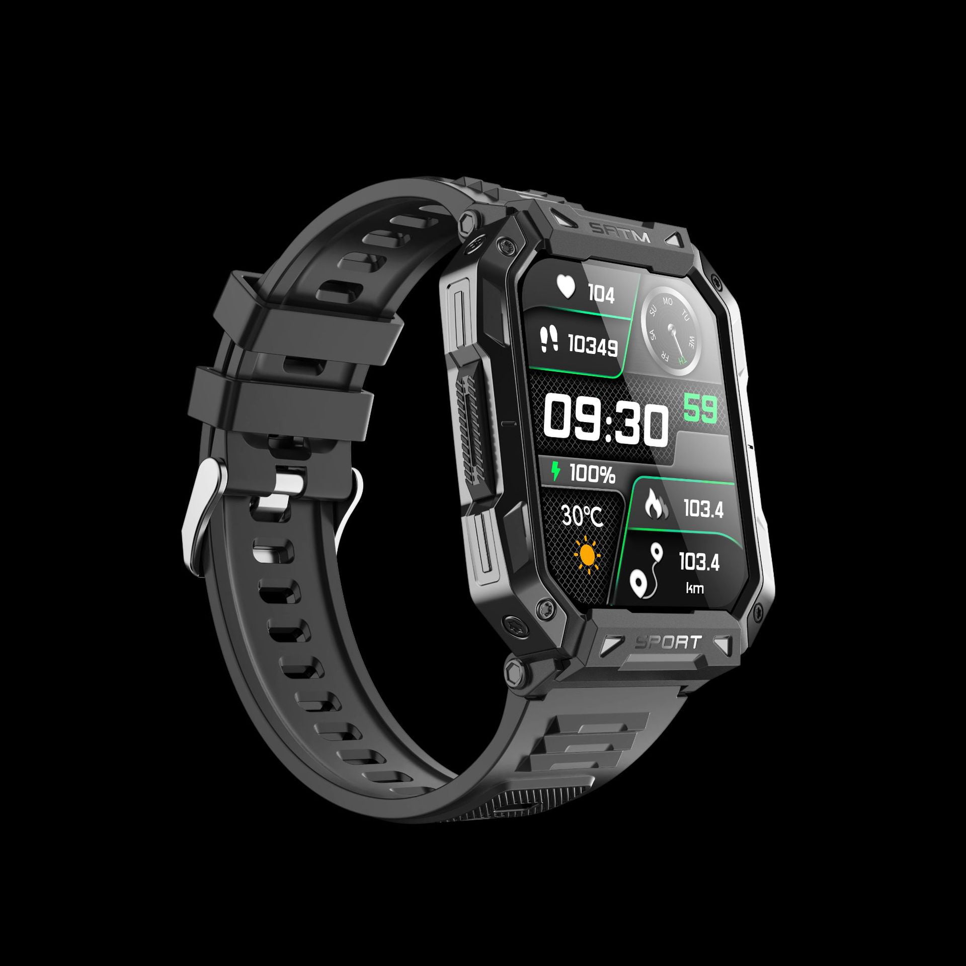 F307 smartwatch, Bluetooth GPS, suitable for men's and women's sports ...