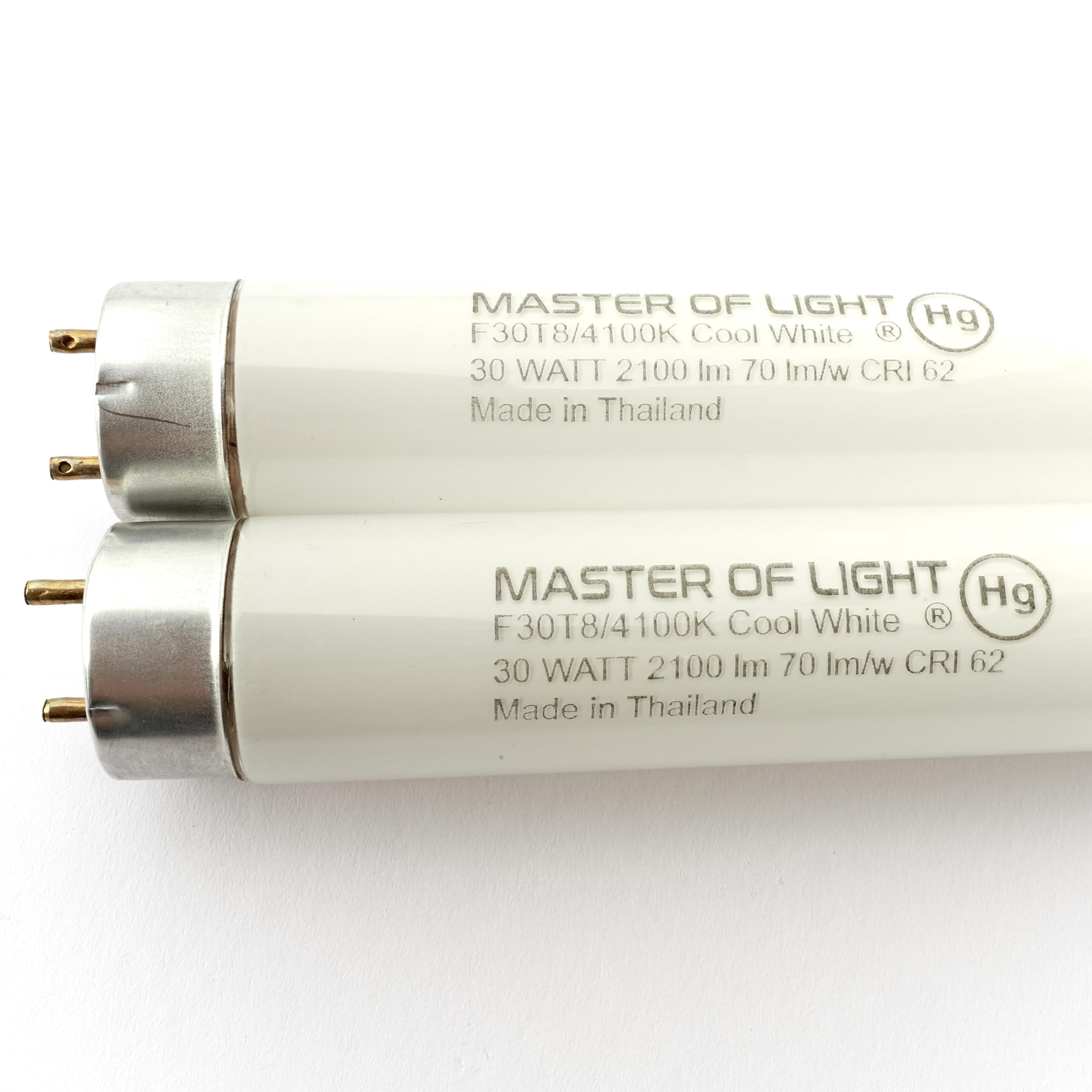 Master of Light F30T8 Fluorescent Tubes 36-inch, 30W, 4100K Cool White ...