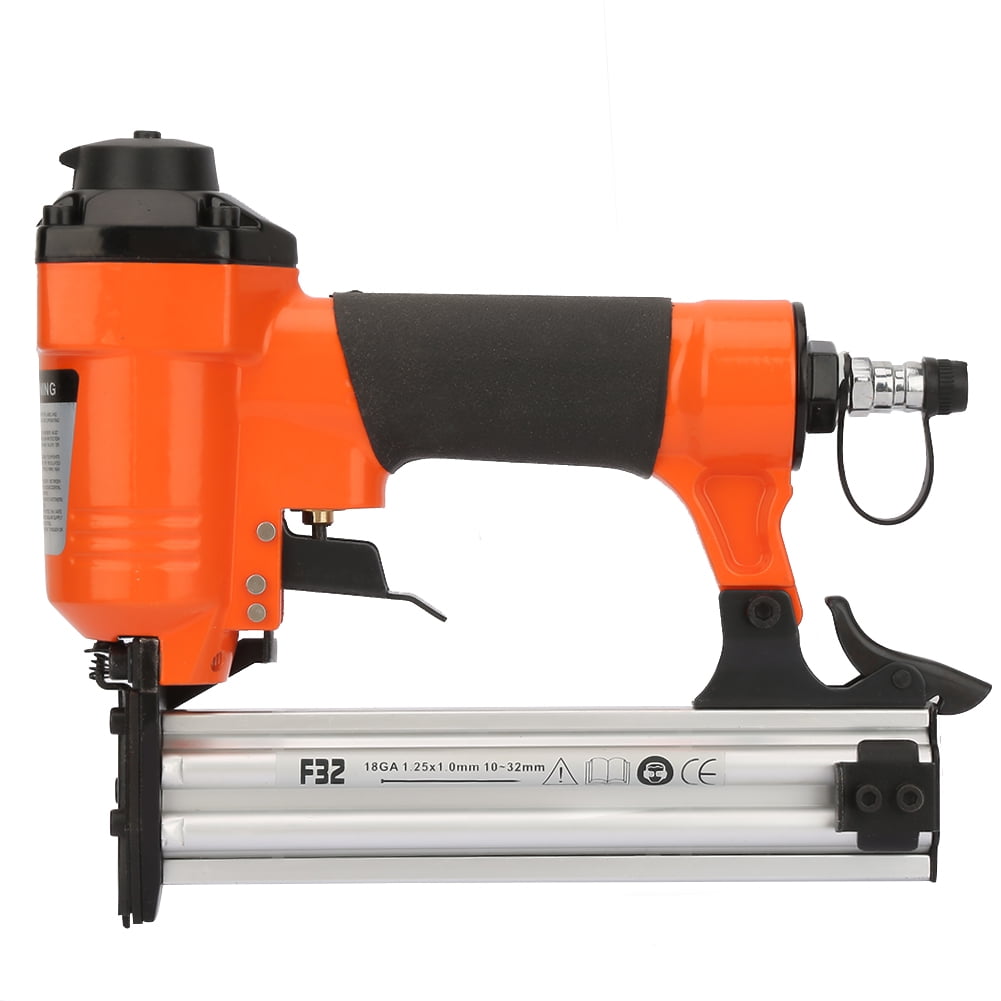 F32 Pneumatic Nail Gun Straight Nail Air Powered Nailers Stapler Staple ...