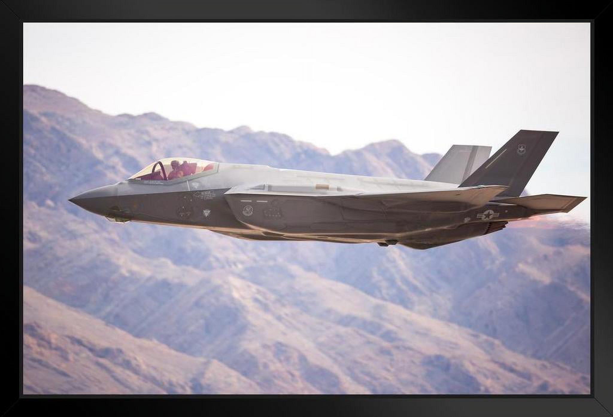 F35 Lightning II Stealth Multirole Fighter Against Nevada Hills Photo ...