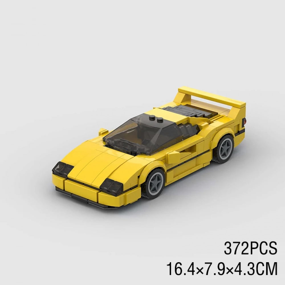 F40 MOC Car Speed Champions Super Race F1 Technical Vehicle Creative ...