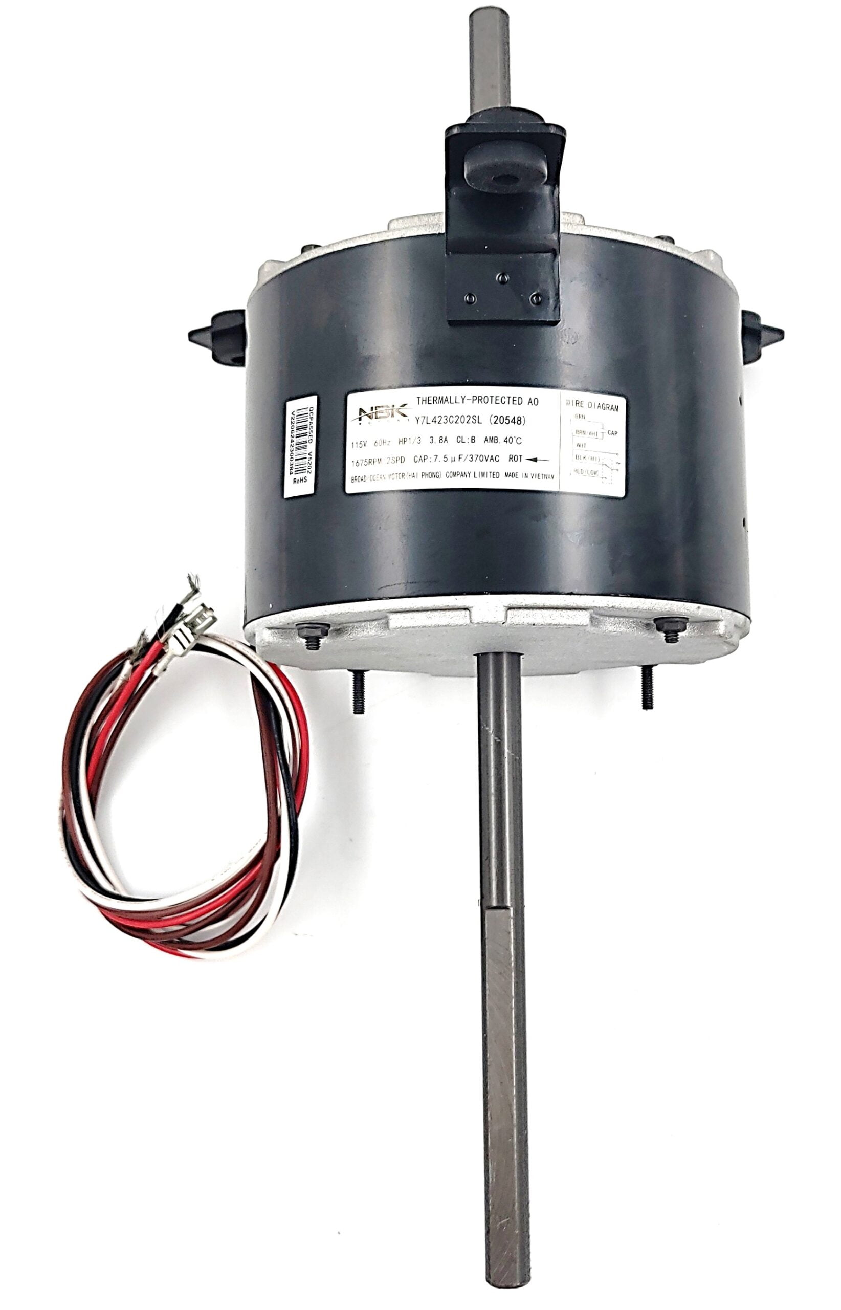 F42B50B50 FAN MOTOR 1/3 HP 115V 1675RPM (2 SPEED) - EXACT FIT FOR ...