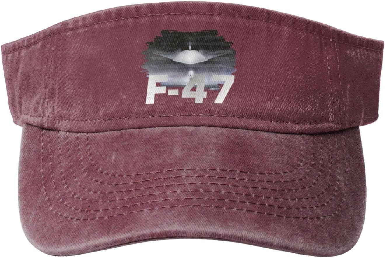 F47 Fighter Jet F47 Jet Fighter Aircraft Sport Sun Visor Hats Cotton ...