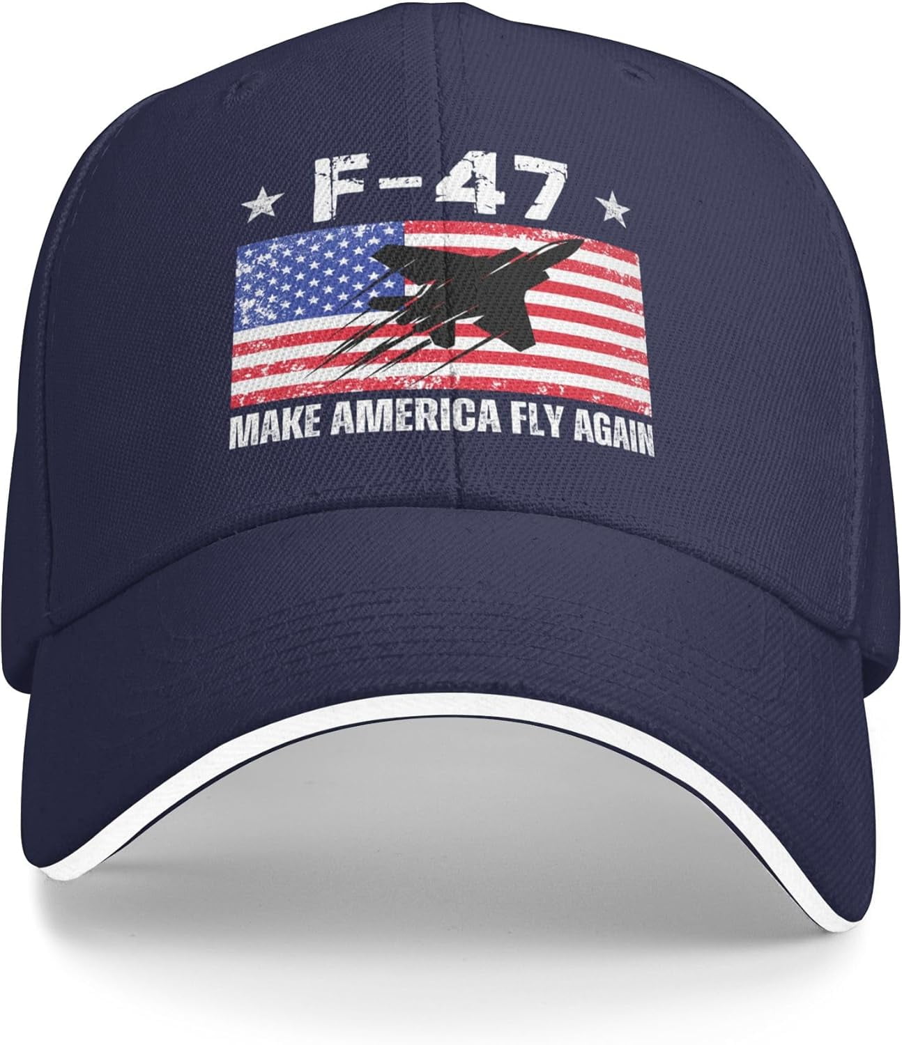 F47 Fighter Jet Sandwich Hat Make America Fly Again Baseball Cap ...