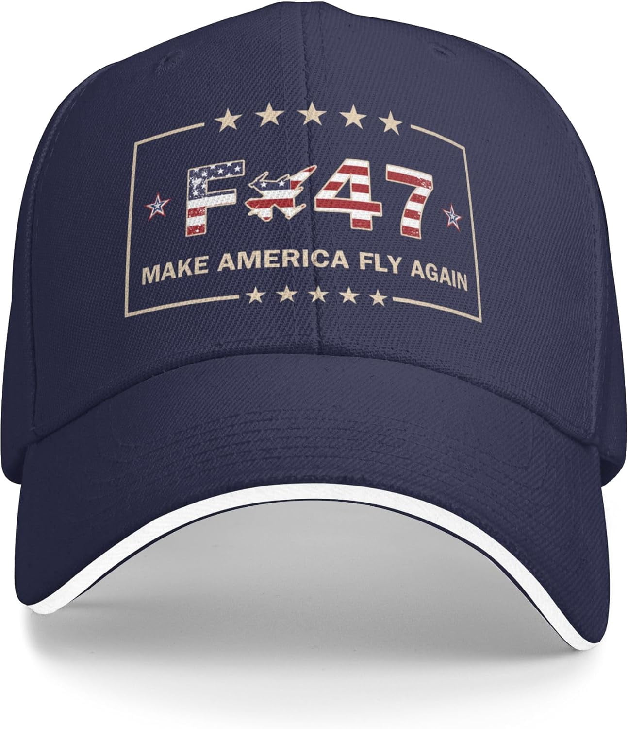 F47 Fighter Jet Sandwich Hat Make America Fly Again Baseball Cap ...