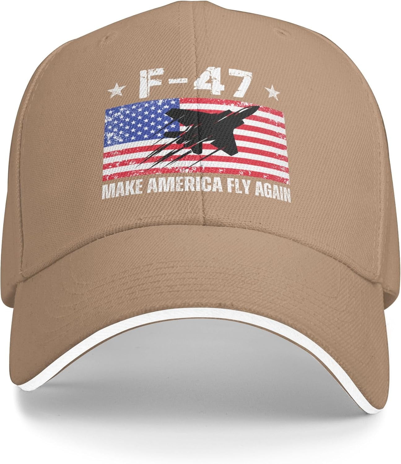 F47 Fighter Jet Sandwich Hat Make America Fly Again Baseball Cap ...