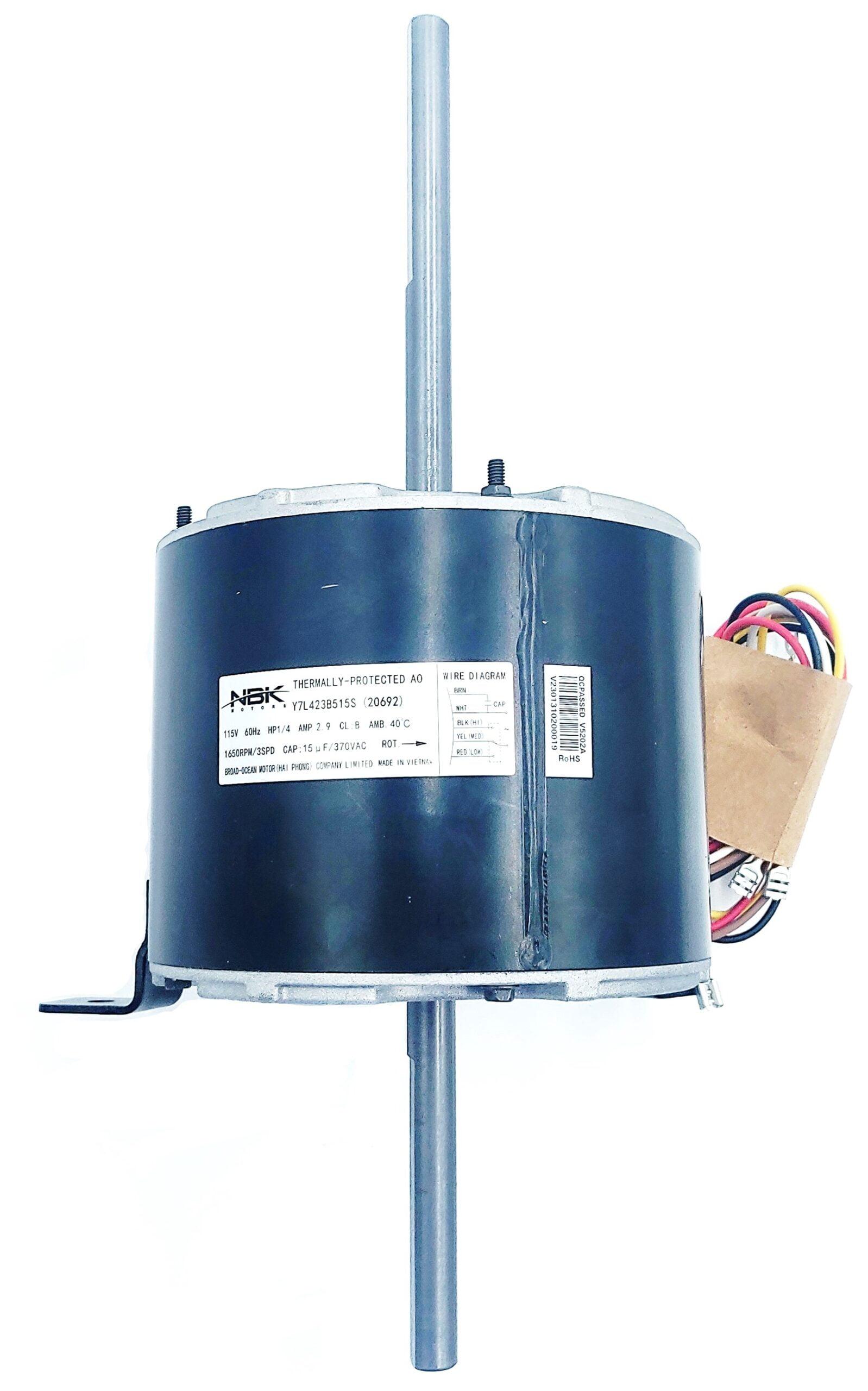NBK F48AE61A61 FAN MOTOR 1/4HP 115V - EXACT FIT FOR FASCO - ENHANCED RV ...