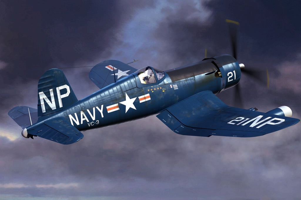 F4U-5N Corsair 1/48 Scale Plastic Model Kit Hobby Boss - Walmart.com