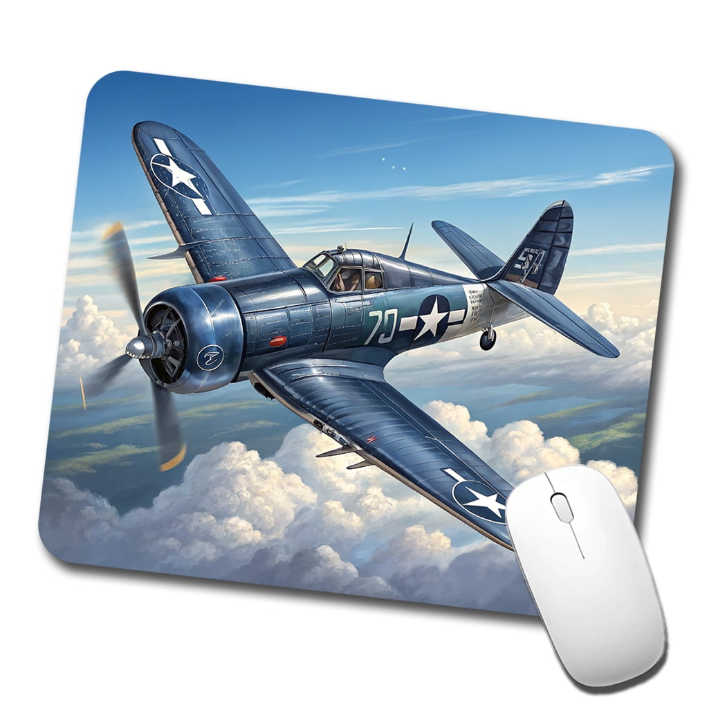 F4U Corsair WWII US Navy Marines Fighter Plane Mouse Pad Low Profile ...