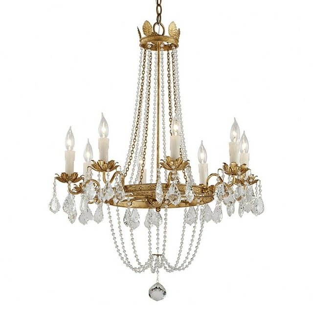 F5366-VGL-Troy Lighting-Viola-8 Light Medium Chandelier-27.5 Inches ...