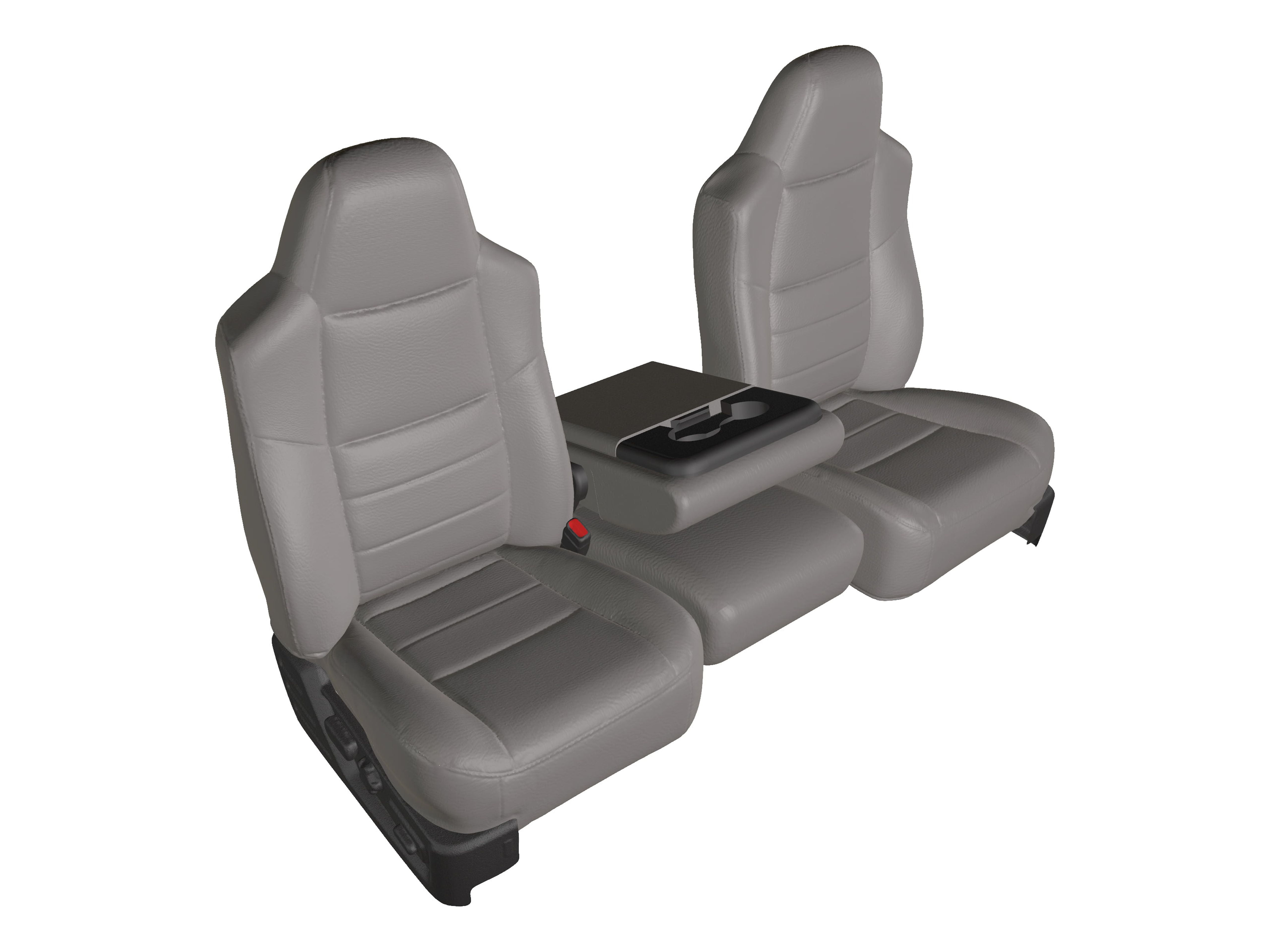 F58 2002-2010 Ford F250-F550 Super Duty Front 40/20/40 Split Bench Seat with Molded Headrests ...