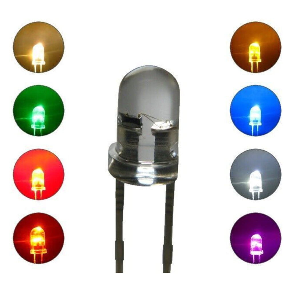 F5mm Round Head Mist Straight Multi-Color Light-Emitting Tube LED Lamp ...