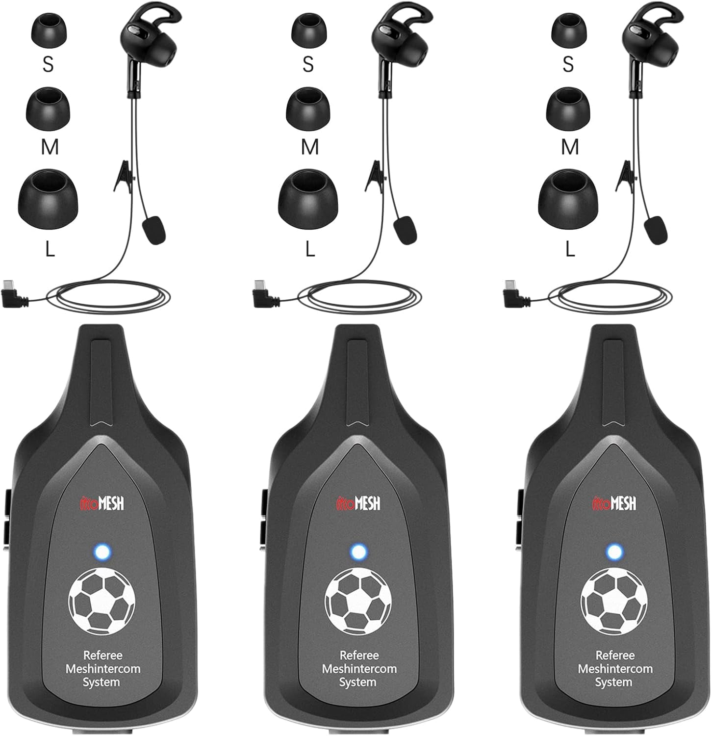 F6 Referee Headset, Professional Communication System Sets with Mesh ...