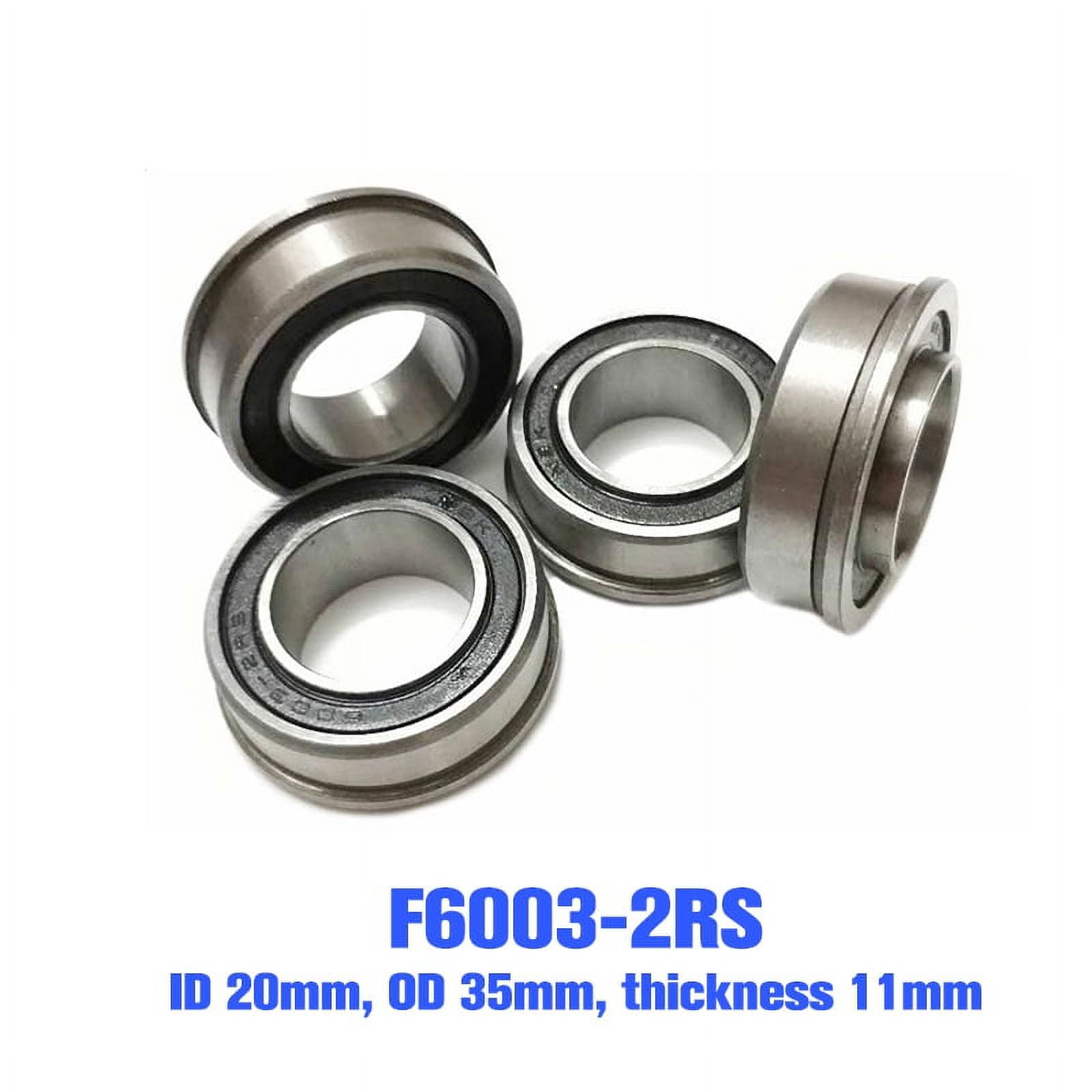 F6003-20-2RS 20x35x11 Flange Deep Groove Trolley Ball Bearing Sealed ...