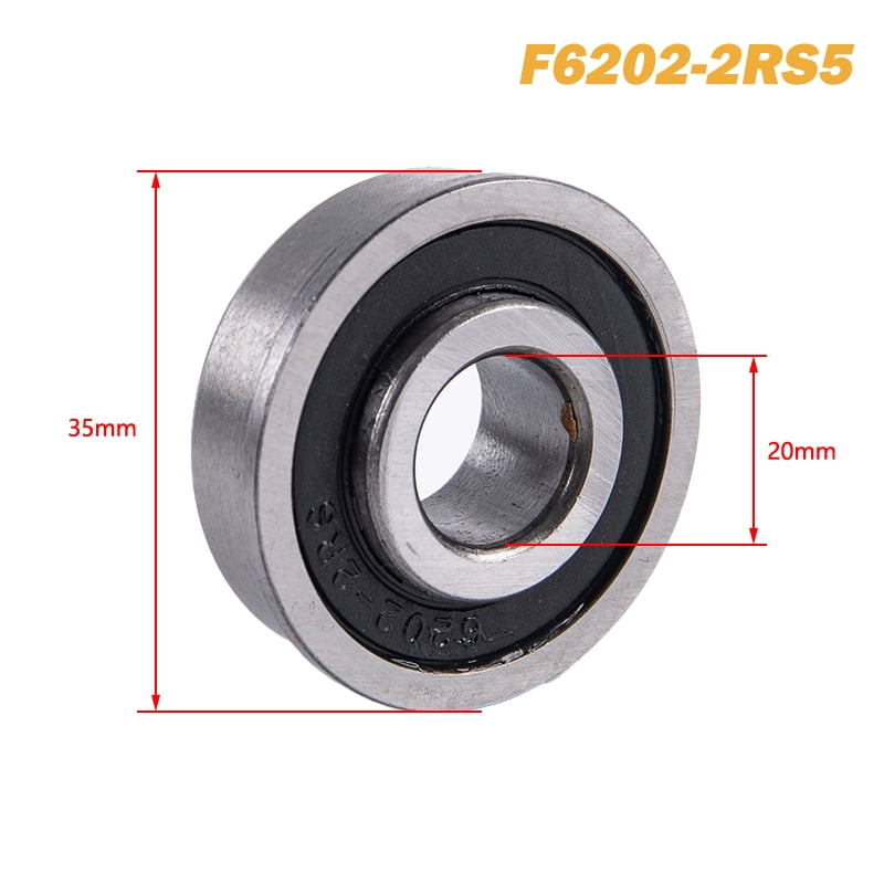 F6202-2RS Flange ABEC-1 Deep Groove Garden Trolley Ball Seal ...